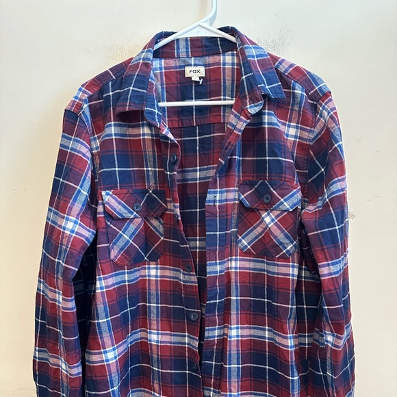 Fox | Shirts | Fox Buffalo Plaid Flannel Shirt Mens Large Button Front ...